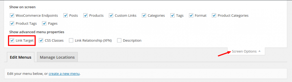 How to make a menu item open in a new tab? - TieLabs